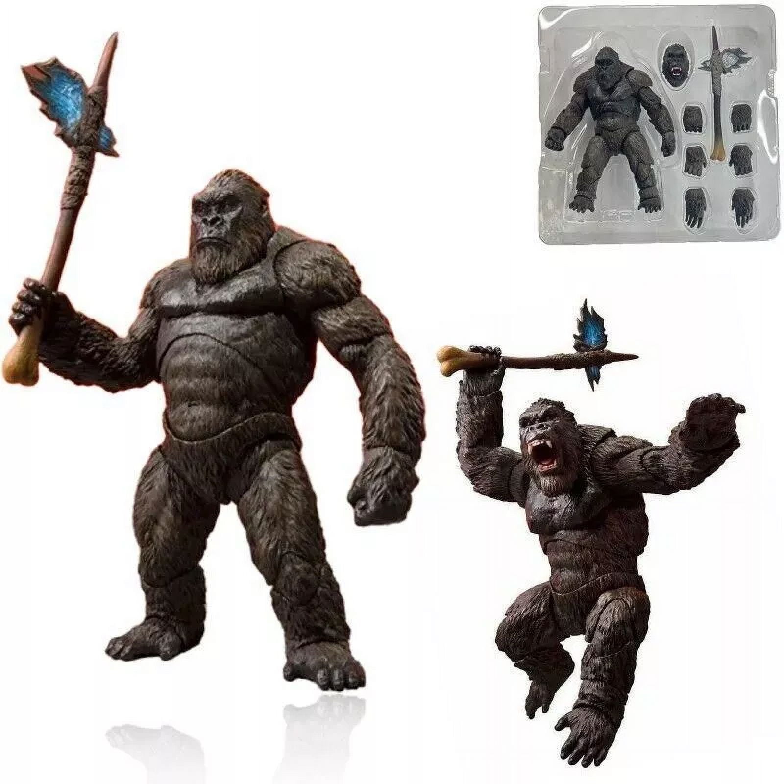 King Kong vs Godzilla Action Figure Set – 5" Kong with Battle Axe ...