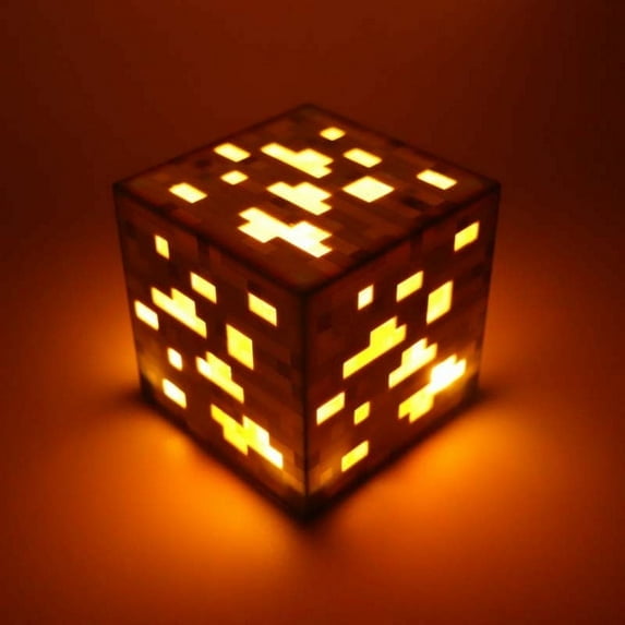 Minecraft Diamond Ore LED Night Light – 7.5" Rechargeable Touch Contro ...